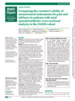 Comparing the construct validity of measurement instruments for pain ...