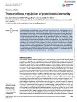 Transcriptional regulation of plant innate immunity | Scholarly Publications