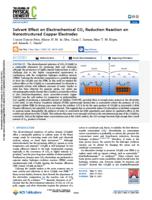 Solvent effect on electrochemical CO2 reduction reaction on ...